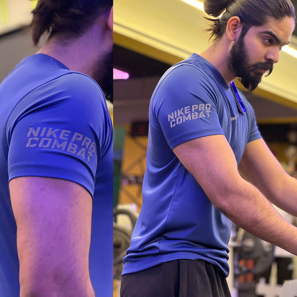 Dry Fit Tee With Reflector Logo - BLUE – Outfit90s